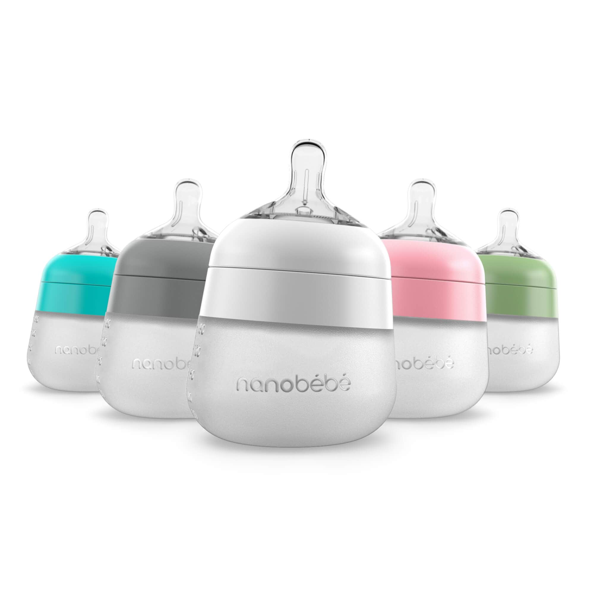 The 5oz Flexy Silicone Baby Bottle BPA Free Anti Colic Nanobebe